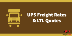 UPS Freight Rates, LTL Quotes & Volume Shipping